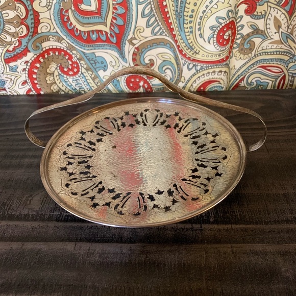 Vintage | Dining | Vintage Homan Plate On Nicked Silver Reticulated ...